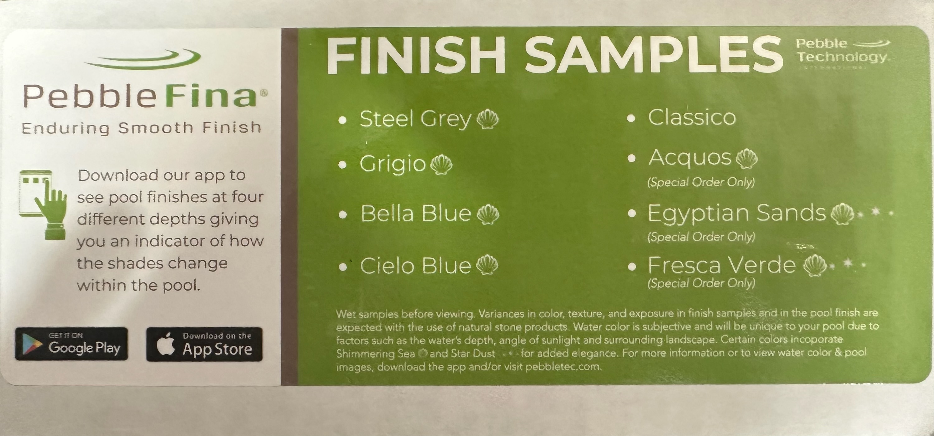 PebbleFina Complete 2x2 Box Set: samples.pebbletec.com